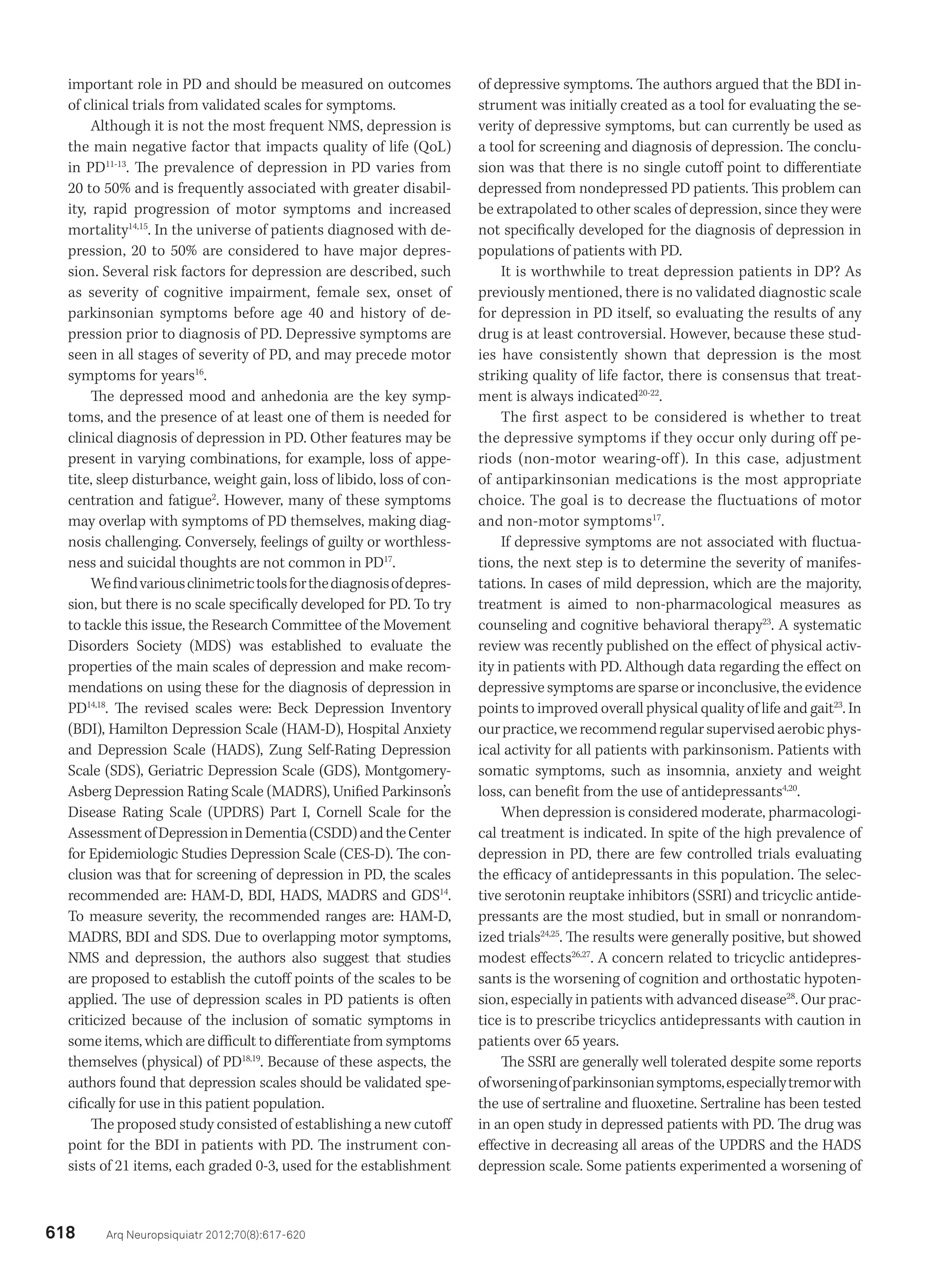 Depression in Parkinson’s disease- diagnosis and treatment.pdf
