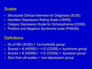 Depression in schizophrenia | PPT