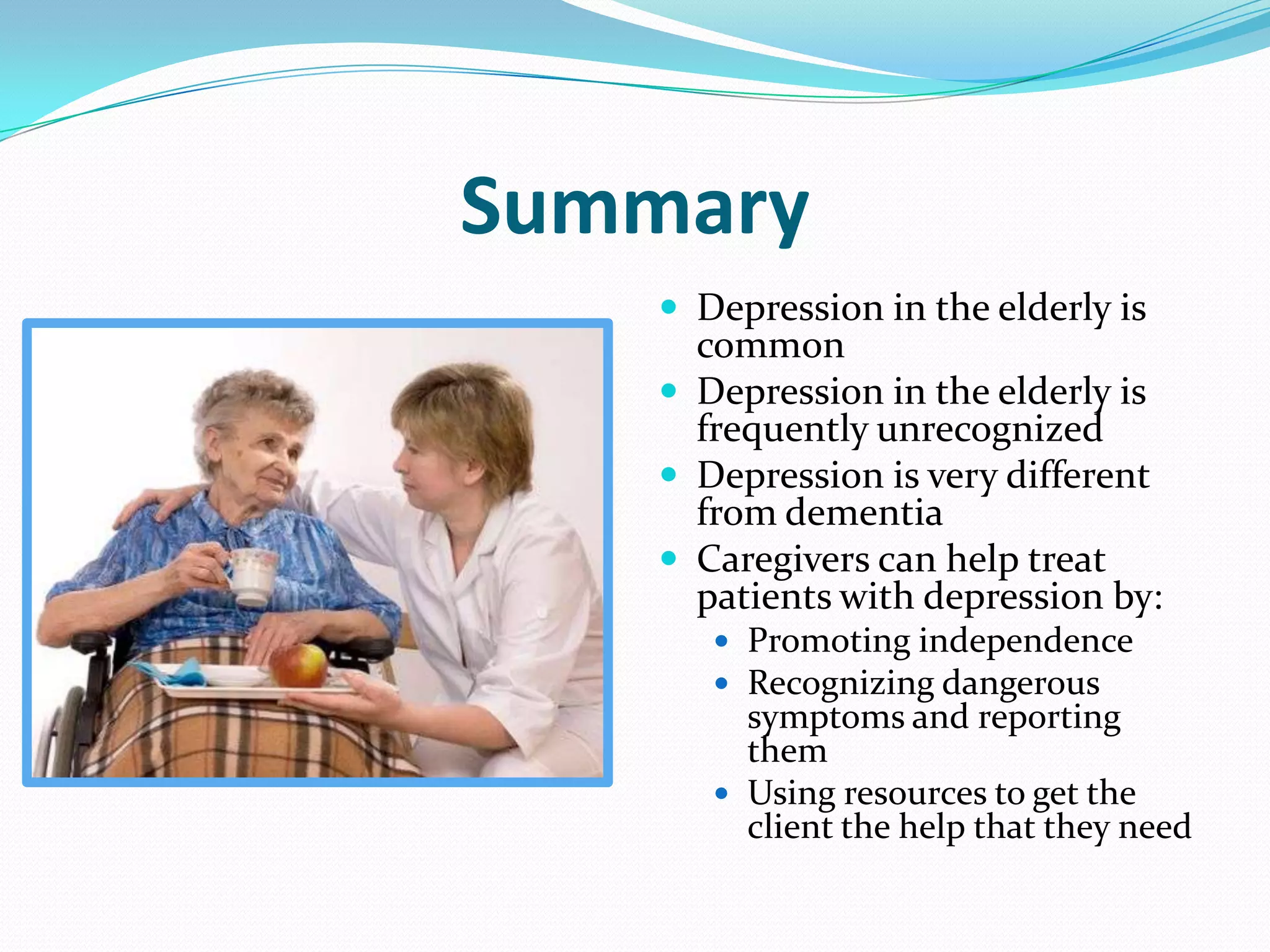 Depression in the Elderly | PPTX