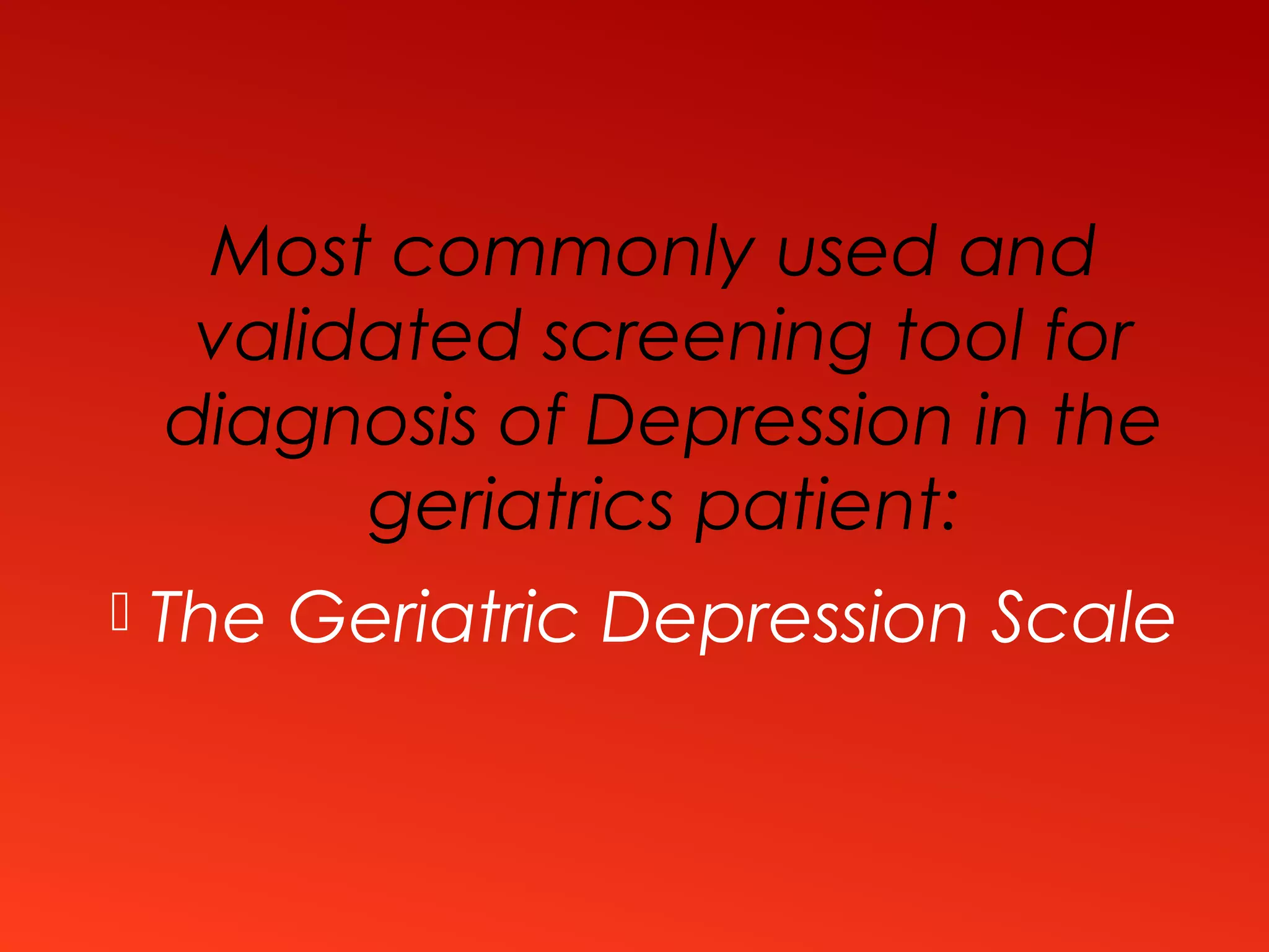 Depression in the geriatric by Dr. swati singh | PPT