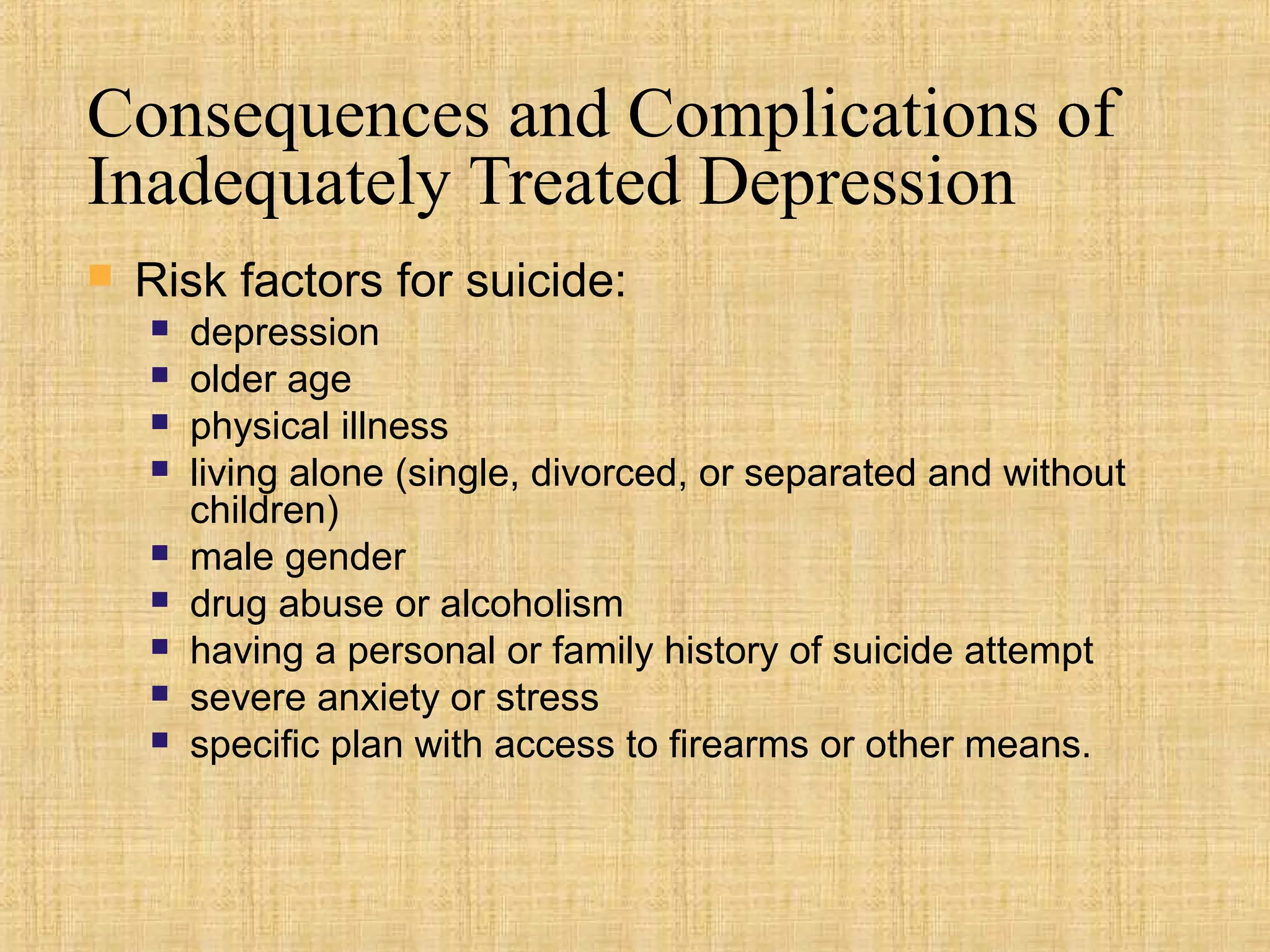 Depression in the geriatric | PPT