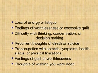 Depression in the geriatric | PPT