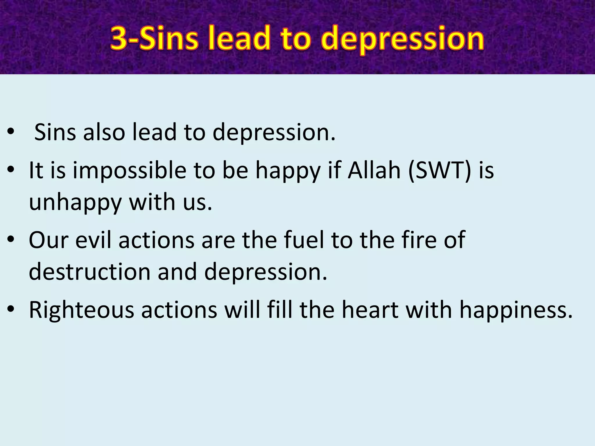 Depression islamic perspective | PPTX