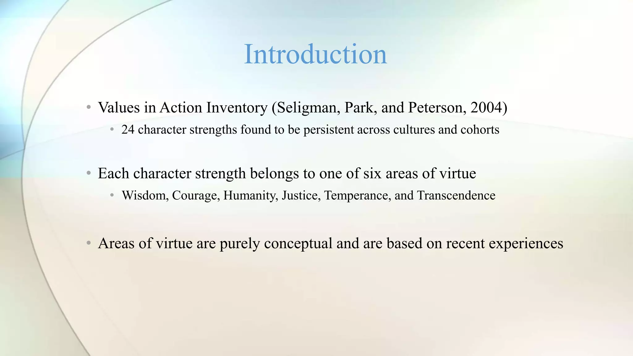 Depression, Life Satisfaction, and Well Being: The Role of Character ...