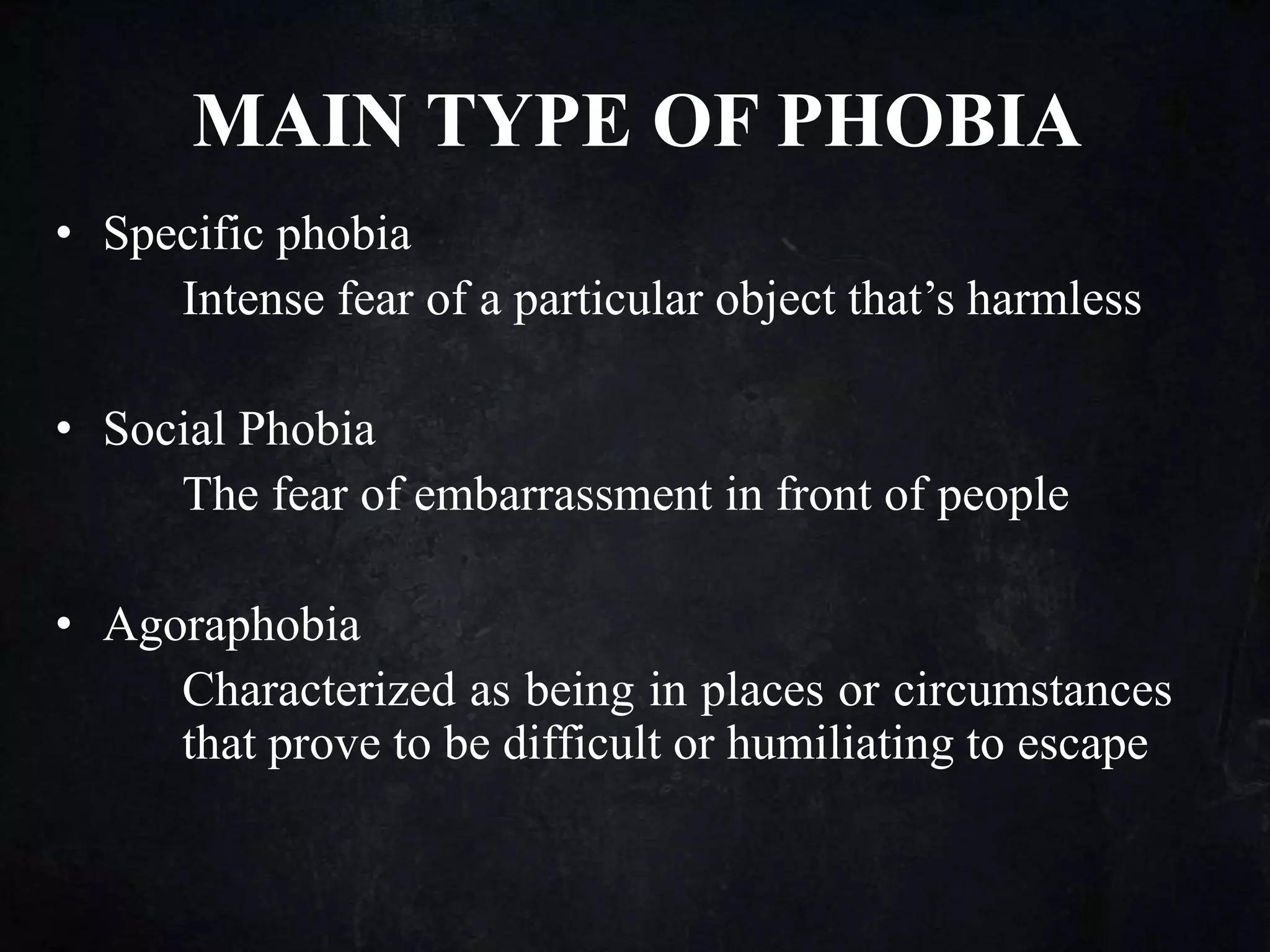 Depression and phobia | PPTX