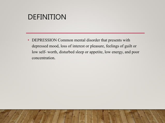 ppt on Depression | PPT
