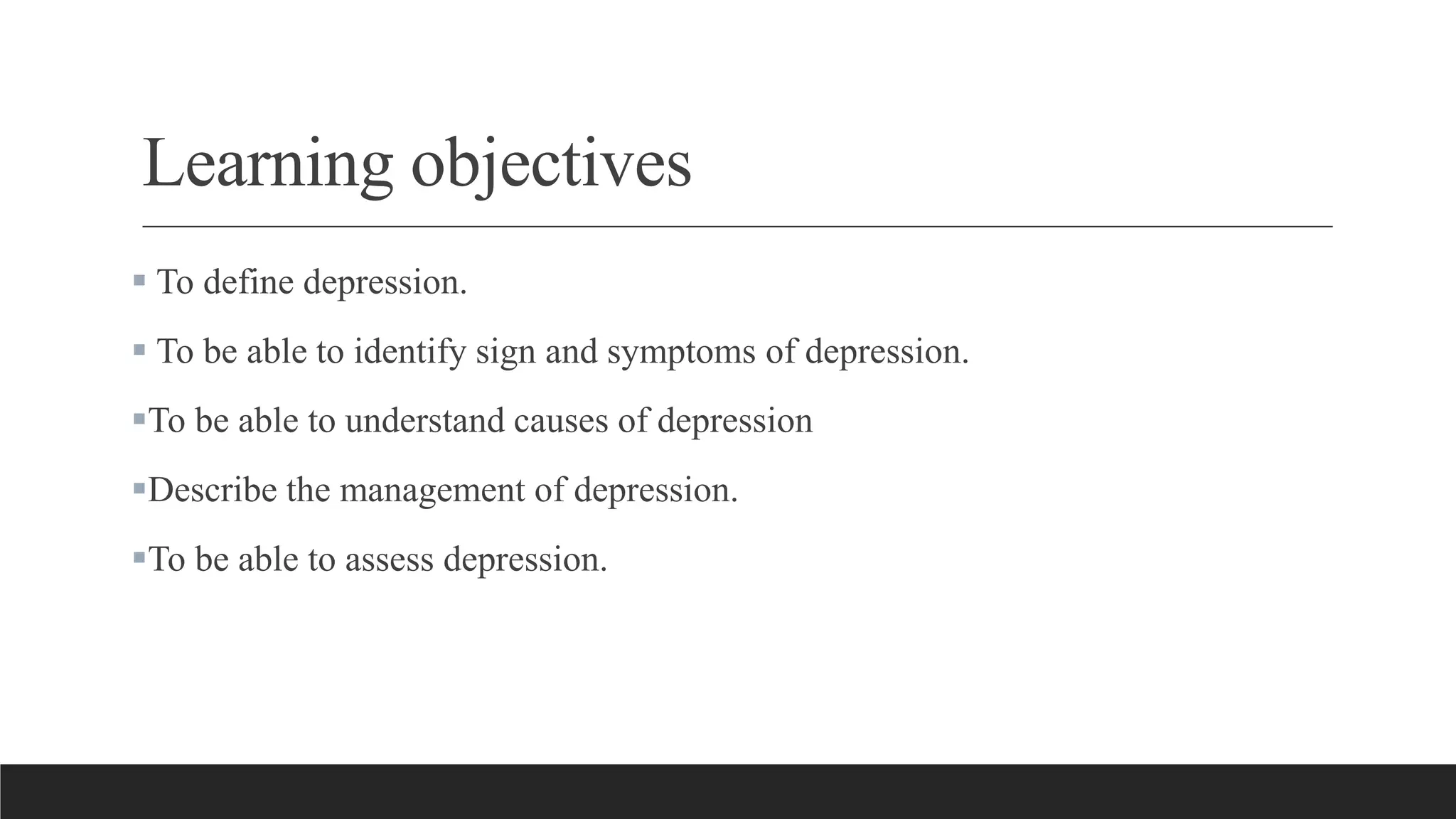 Clinical Depression, mental health nursing. | PPTX