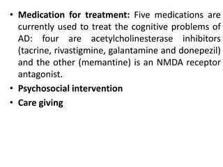 Depression, schizophrenia, ALZHEIMER'S DISEASE | PPTX