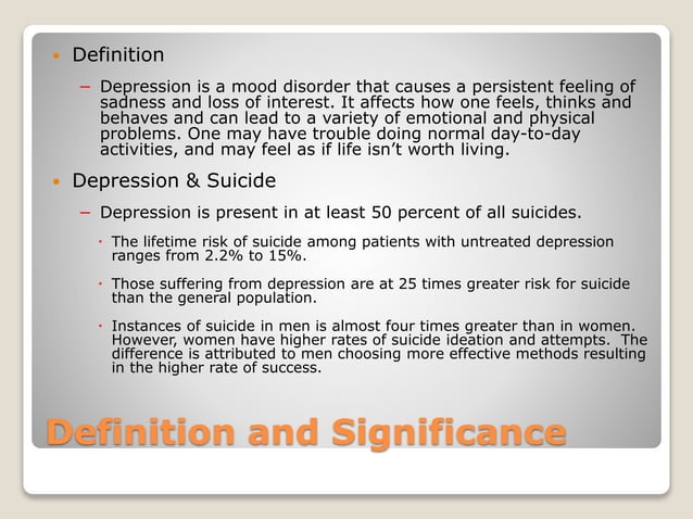 Depression | PPTX | Brain and Nervous System Disorders | Diseases and ...