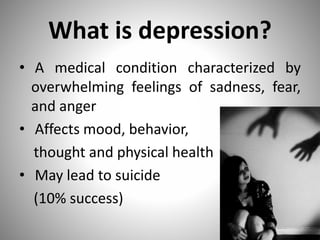 Depression Social and Economic Impact and its Treatment | PPTX