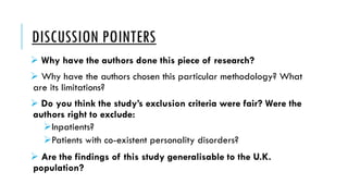 Journal club discussion: Depression and violence | PDF