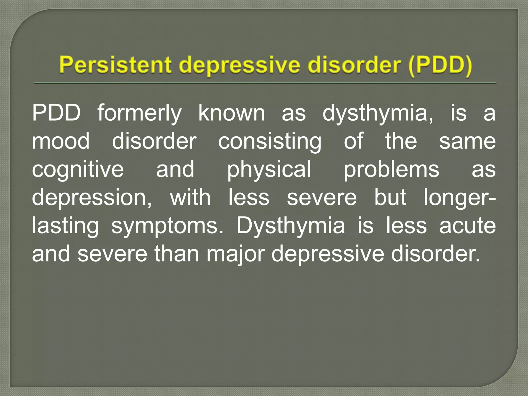 Depressive Disorder 4 | PPT