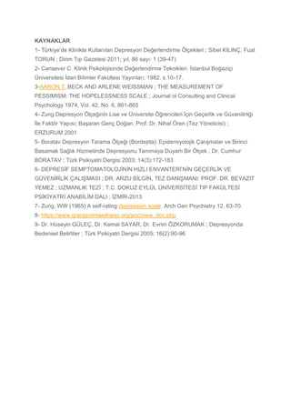 Depresyon testi | PDF
