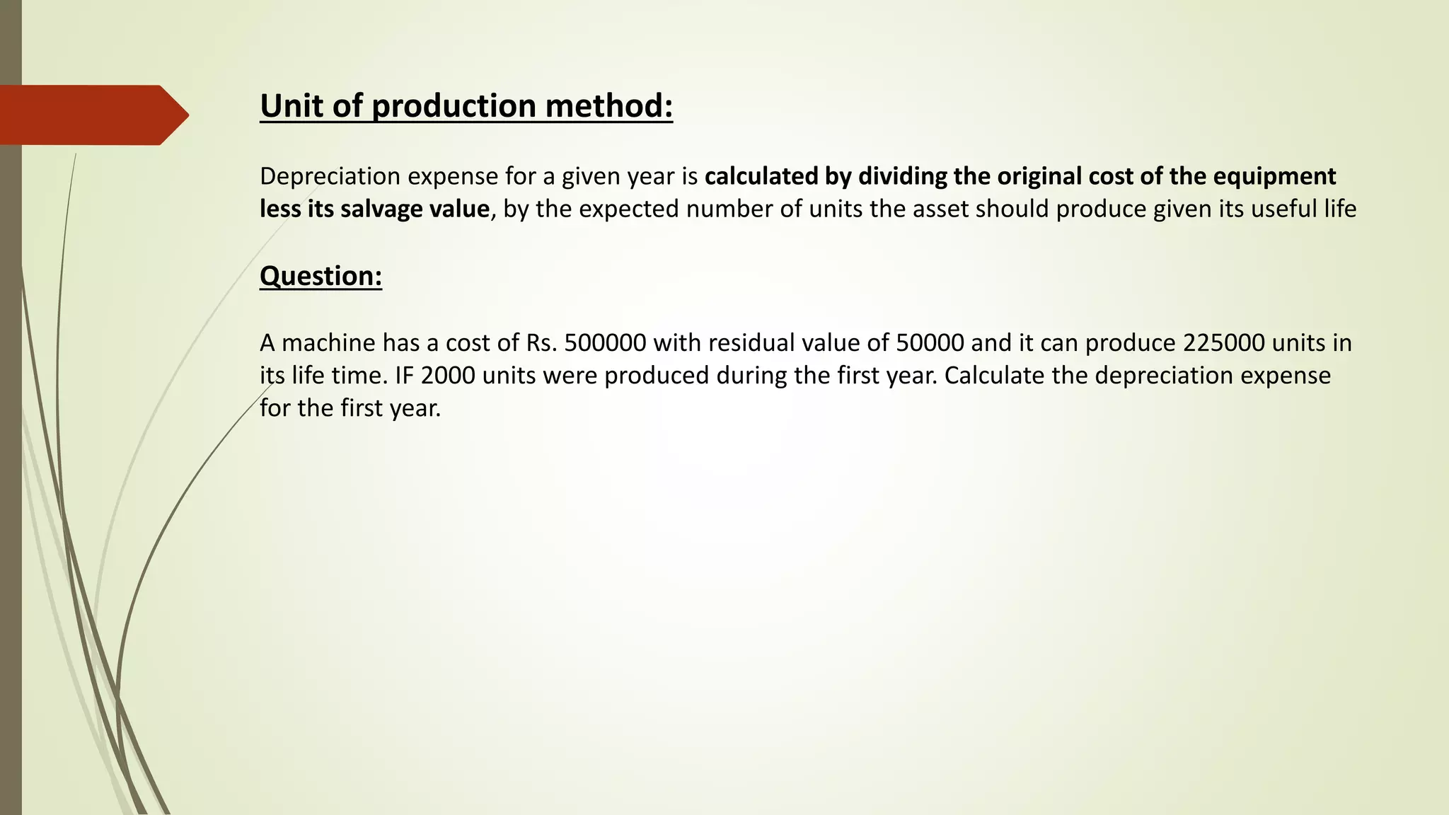 Depreciation And Methods To Find Depreciation Ppt