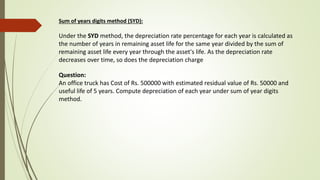 Depreciation and methods to find depreciation. | PPT