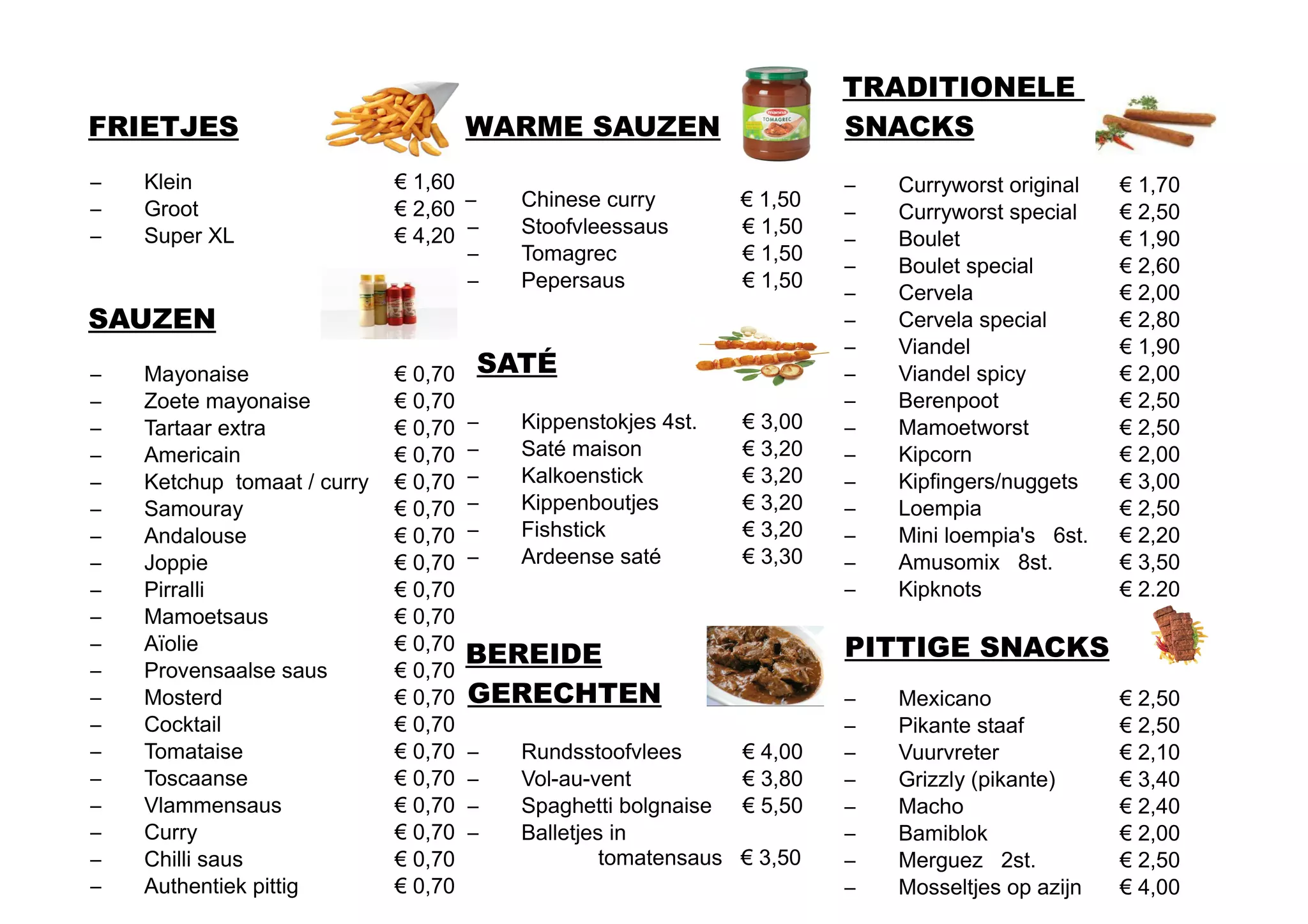 Onze prijslijst | PDF