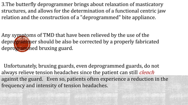 Deprogramming spilnt 1 | PPTX | Dental Health | Diseases and Conditions