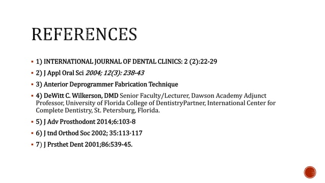 Deprogramming spilnt 1 | PPTX | Dental Health | Diseases and Conditions