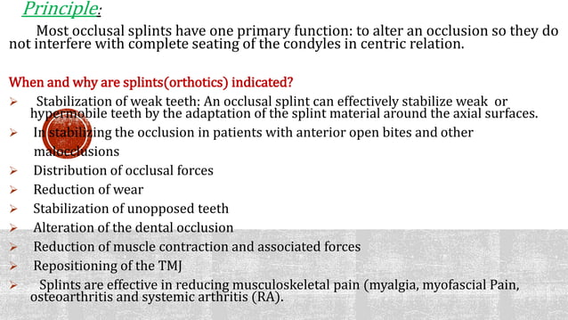 Deprogramming spilnt 1 | PPTX | Dental Health | Diseases and Conditions