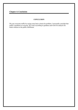 Traffic Project Report | PDF