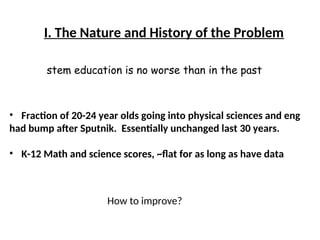 STEM Education System, Nature and problems | PPT