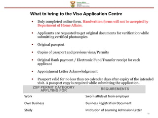 Dept. of home affairs presentation on Zimbabwe Special Dispensation ...