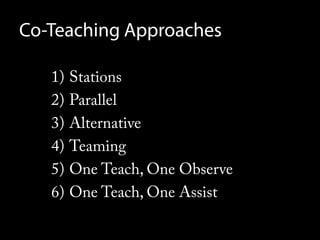 Co-Teaching and Team-Teaching Report | PDF