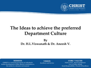 Dept culture in promoting values of Education | PPTX