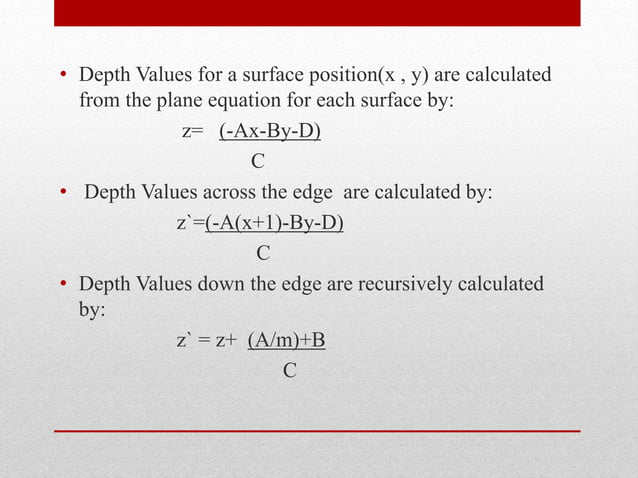 Depth Buffer Method Pptx