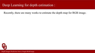 Depth estimation using deep learning | PPTX