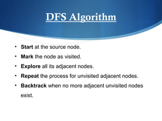 Depth first Search DFS DSA presentiation | PPT
