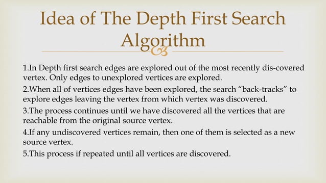 Depth first search and breadth first searching | PPTX