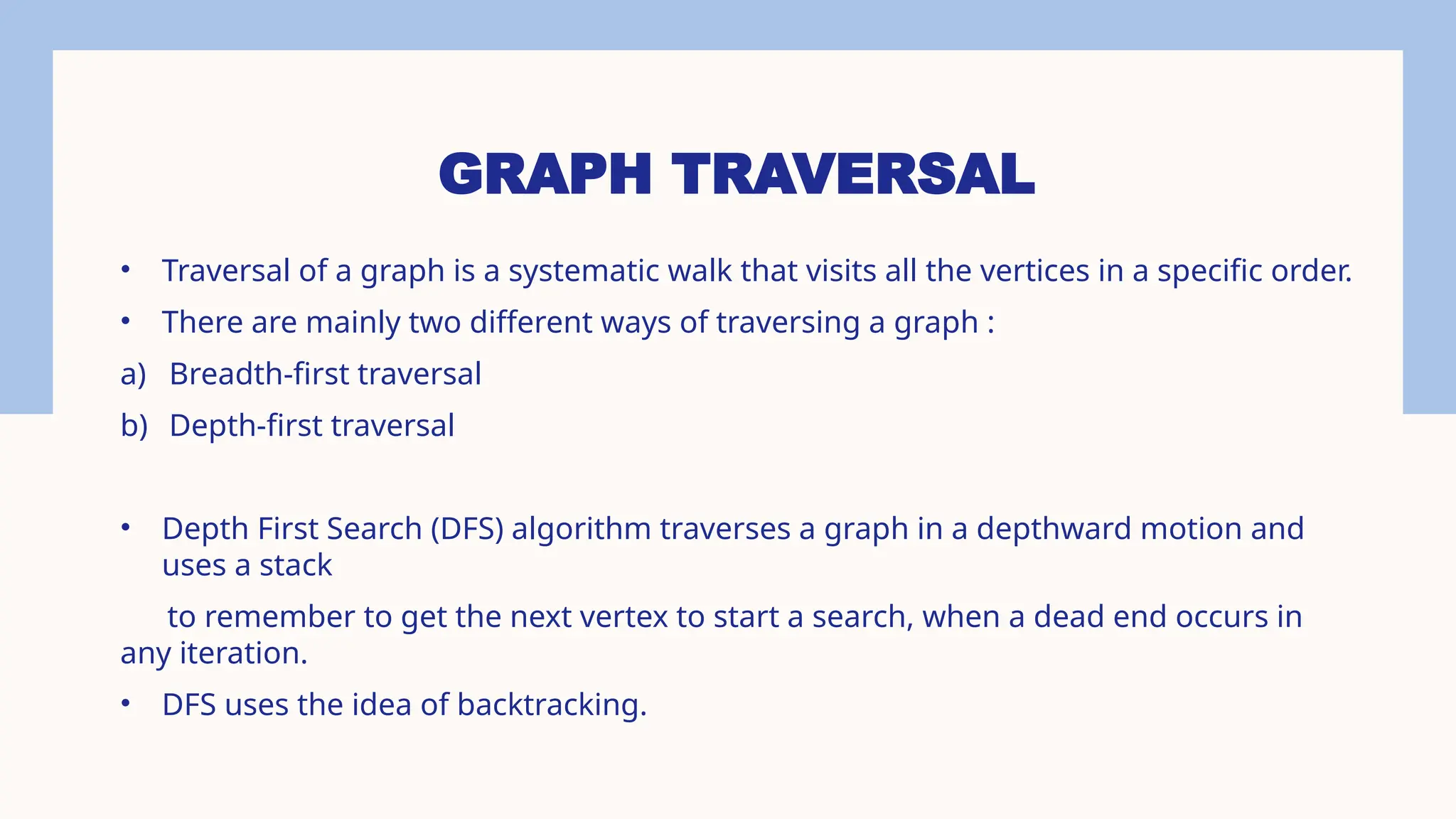 Depth first search ( dfs ) in graph.pptx