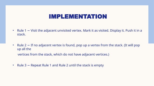 Depth first search ( dfs ) in graph.pptx