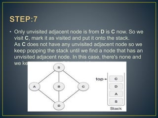 Depth first traversal(data structure algorithms) | PPTX