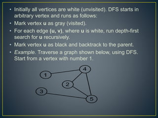 Depth first traversal(data structure algorithms) | PPTX