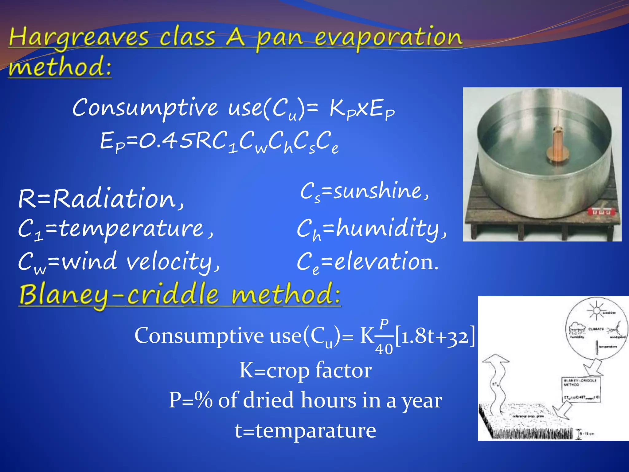 Depth&frequency of irrigation,consumptive use(irrigation management) | PPTX