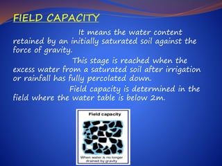 Depth&frequency of irrigation,consumptive use(irrigation management) | PPTX