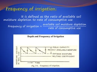 Depth&frequency of irrigation,consumptive use(irrigation management) | PPTX