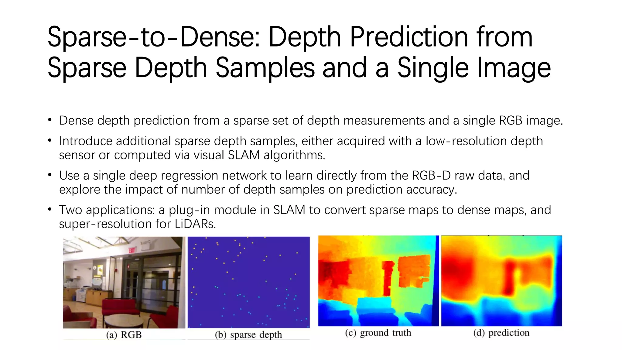 Depth Fusion from RGB and Depth Sensors by Deep Learning | PPT