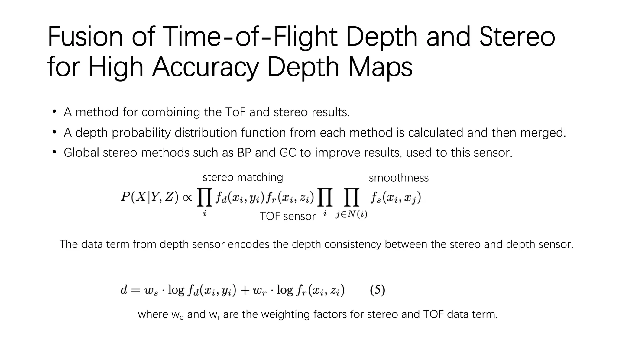 Depth Fusion from RGB and Depth Sensors II | PPT