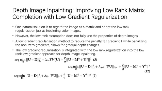 Depth Fusion from RGB and Depth Sensors II | PPT