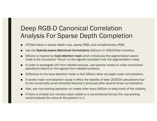 Depth Fusion from RGB and Depth Sensors IV | PPT