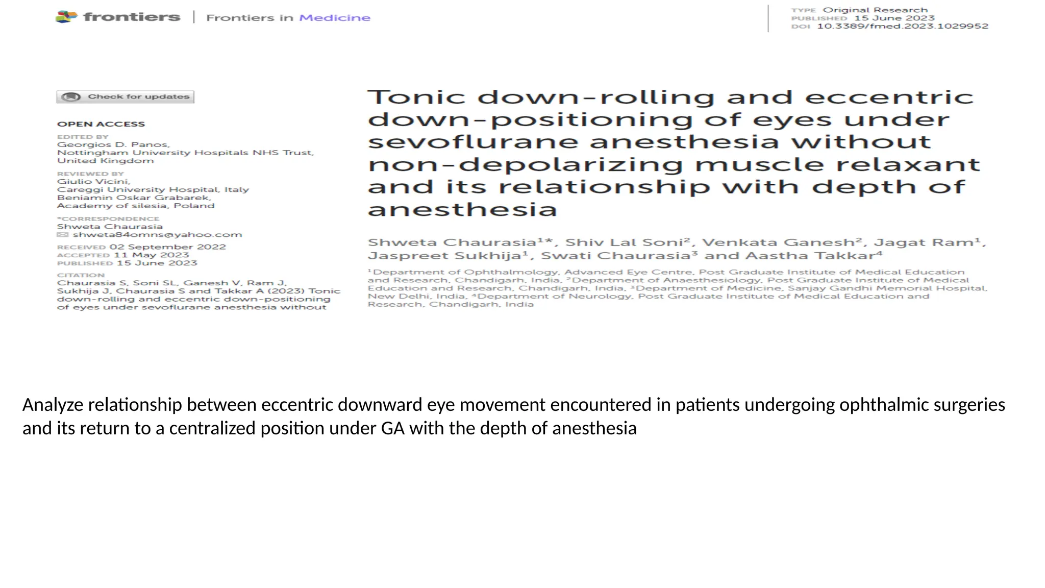Depth of Anesthesia and effects on ou.pptx | Eye and Vision Conditions ...