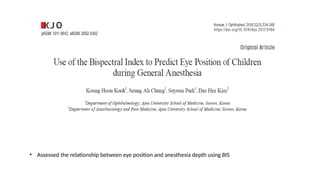 Depth of Anesthesia and effects on ou.pptx | Eye and Vision Conditions ...
