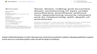Depth of Anesthesia and effects on ou.pptx
