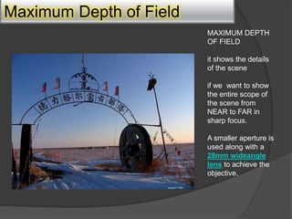 Photography: Apperture, Depth of Field, Focal Length | PPTX