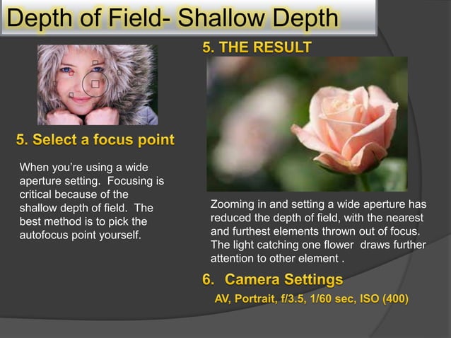 Photography: Apperture, Depth of Field, Focal Length | PPT