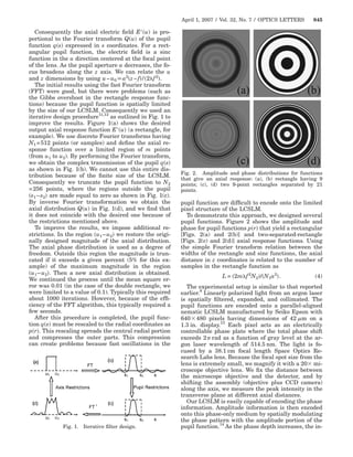 Tailoring the depth of focus for optical imaging systems using a ...