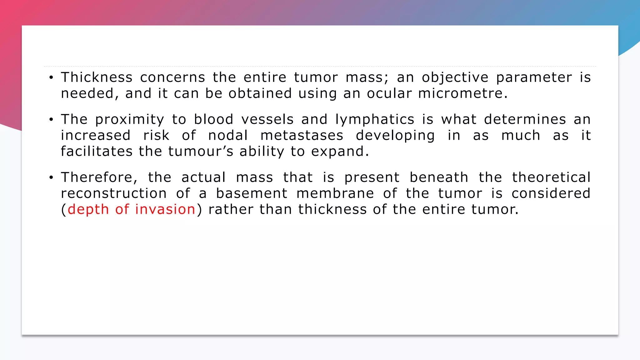 Depth of invasion in oral squamous cell carcinoma | PPTX